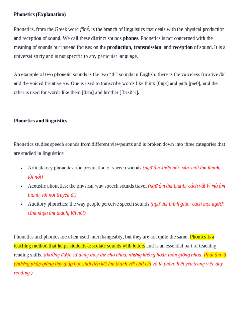 Phonetics Pdf Phonetics Linguistics