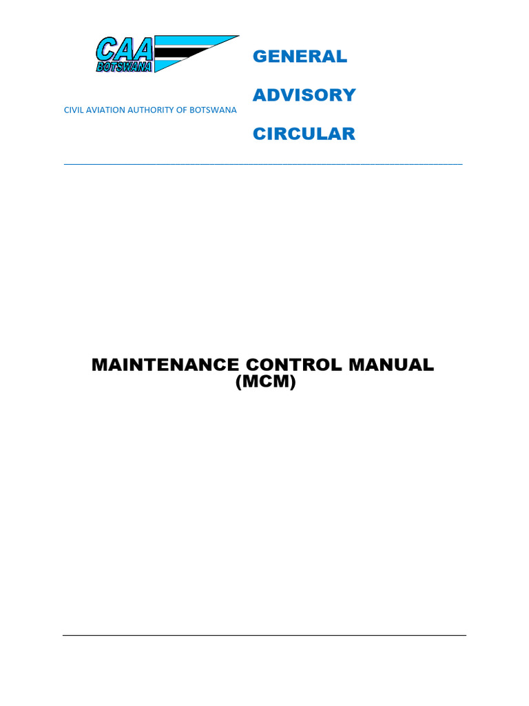 GAC 004 Maintenance Control Manual MCM | PDF