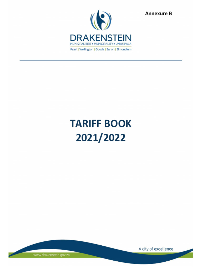 Tariff Book - 2021-2022 | PDF