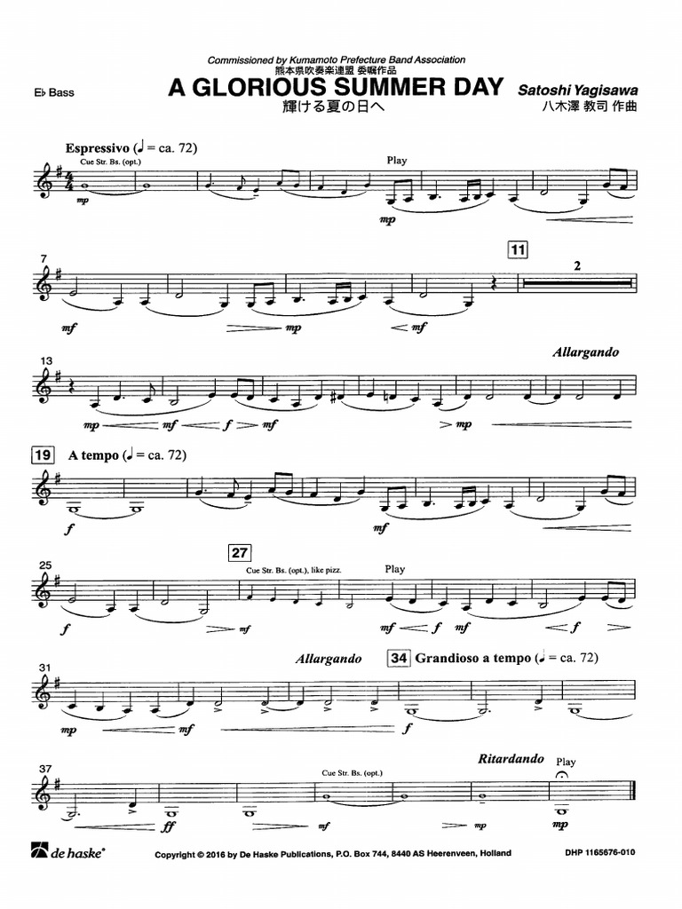 A Glorious Summer Day Parts | PDF