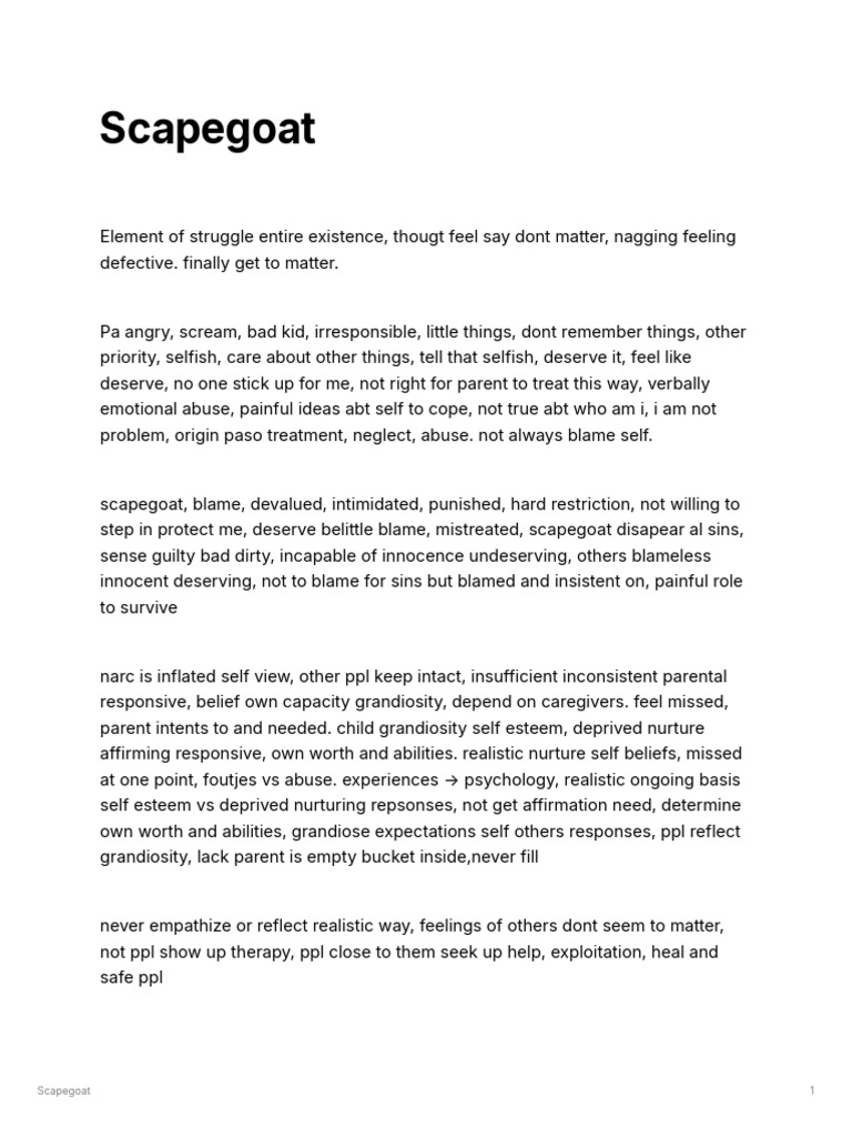 Scapegoat | PDF