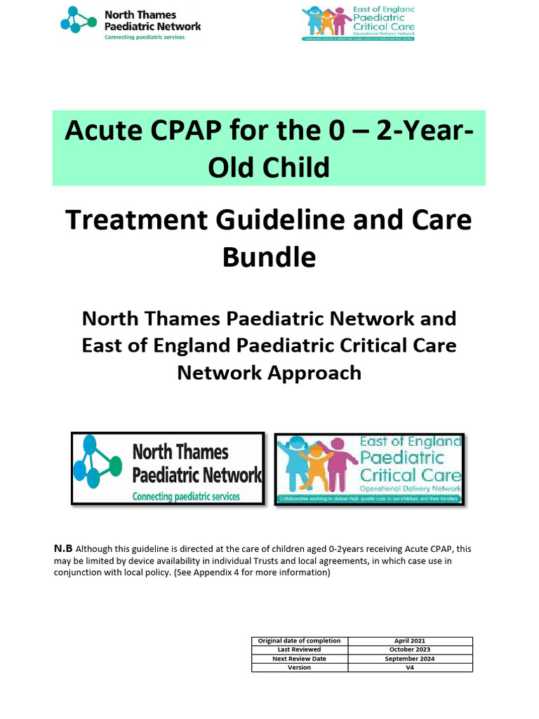 NTPN EOE Acute CPAP Guideline - V4 EOE | PDF | Breathing | Self-Improvement