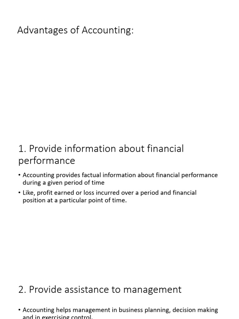 Advantages of Accounting | PDF