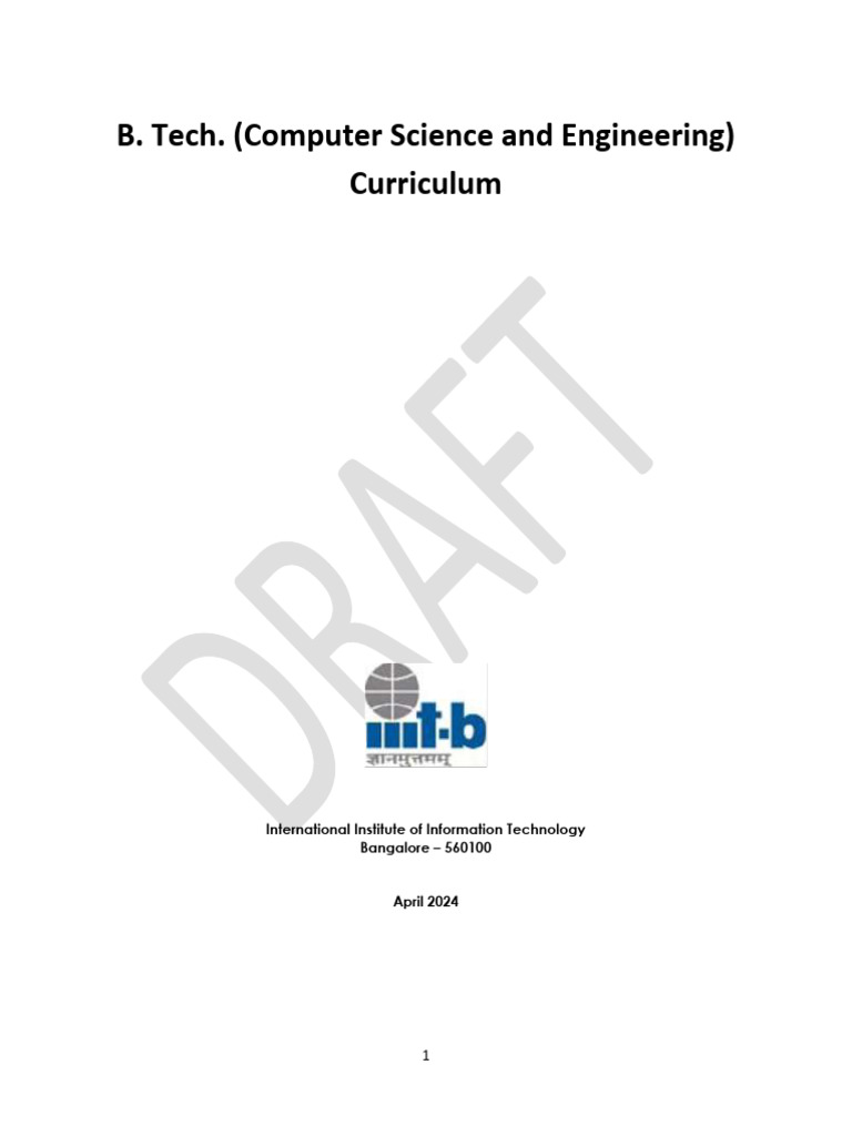 BTechCSECurriculumDocument v3 | PDF