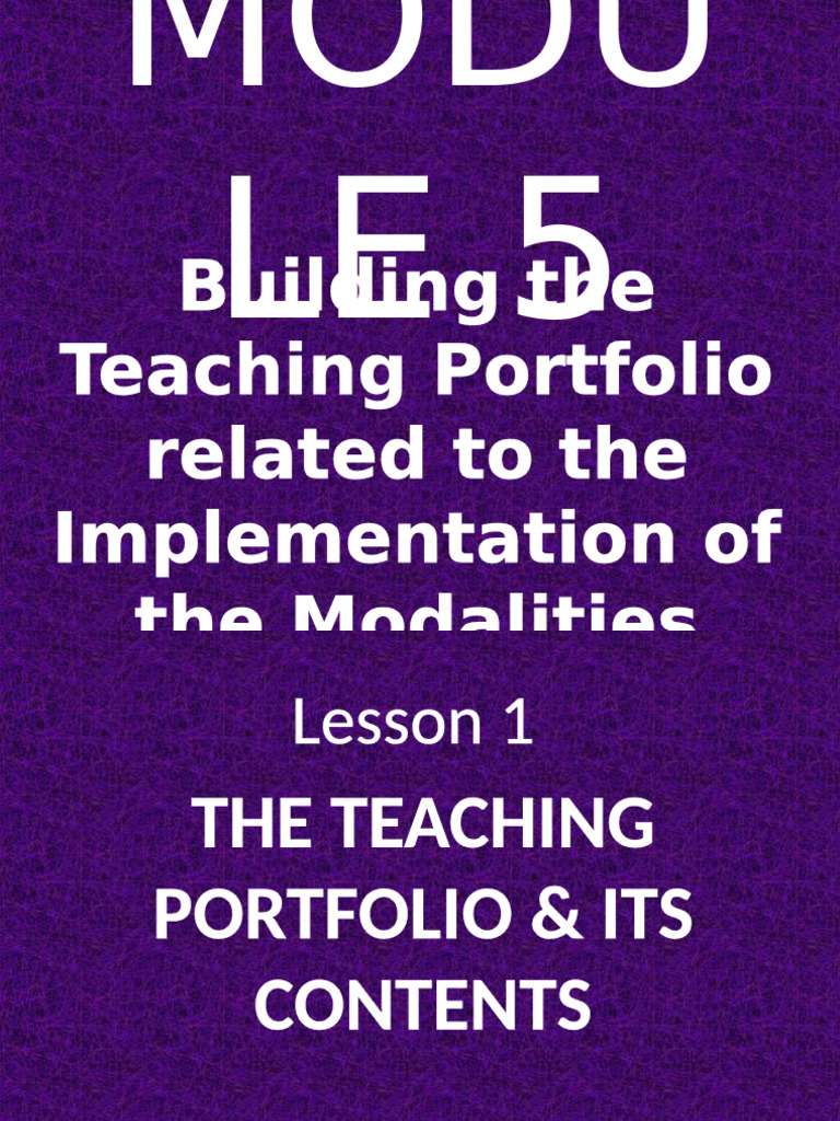 MODULE 5 | PDF MODULE 5 | PDF