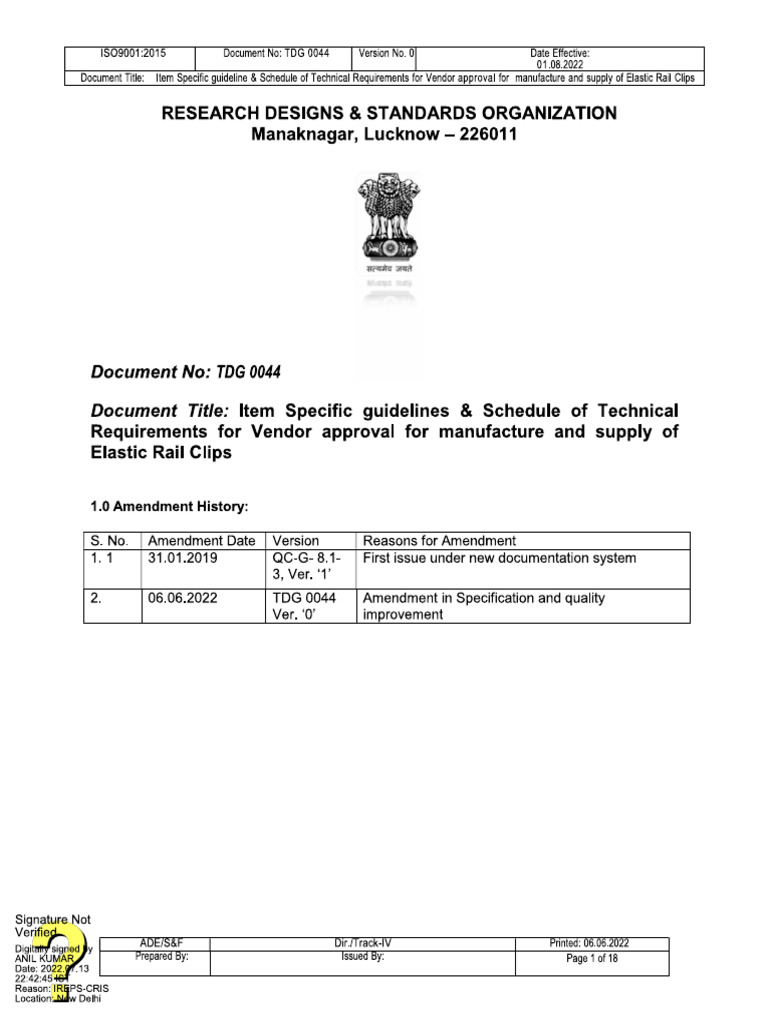 STR TDG 0044 Ver.0 | PDF