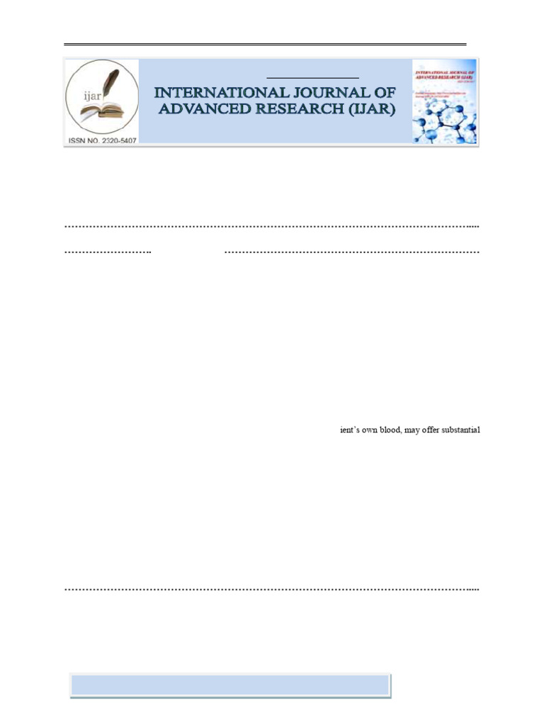 Insights Into The Role of Injectable Platelet-Rich Fibrin (I-Prf) in ... Insights Into The Role of Injectable Platelet-Rich Fibrin (I-Prf) in ...