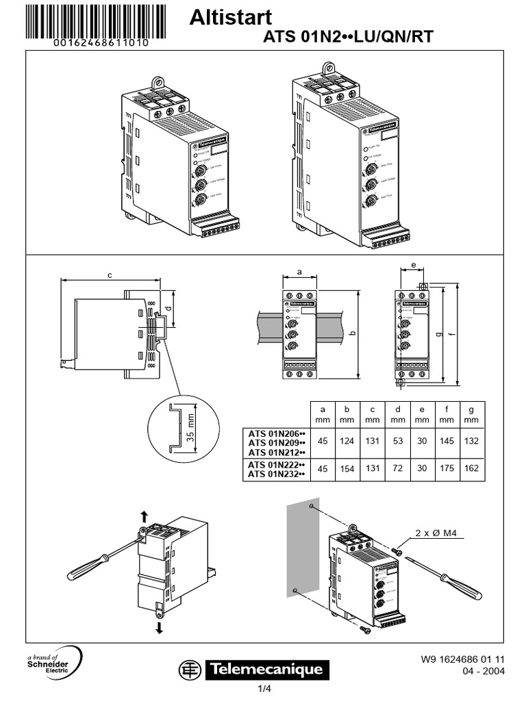 Altistart: ATS 01N2 - LU/QN/RT | PDF
