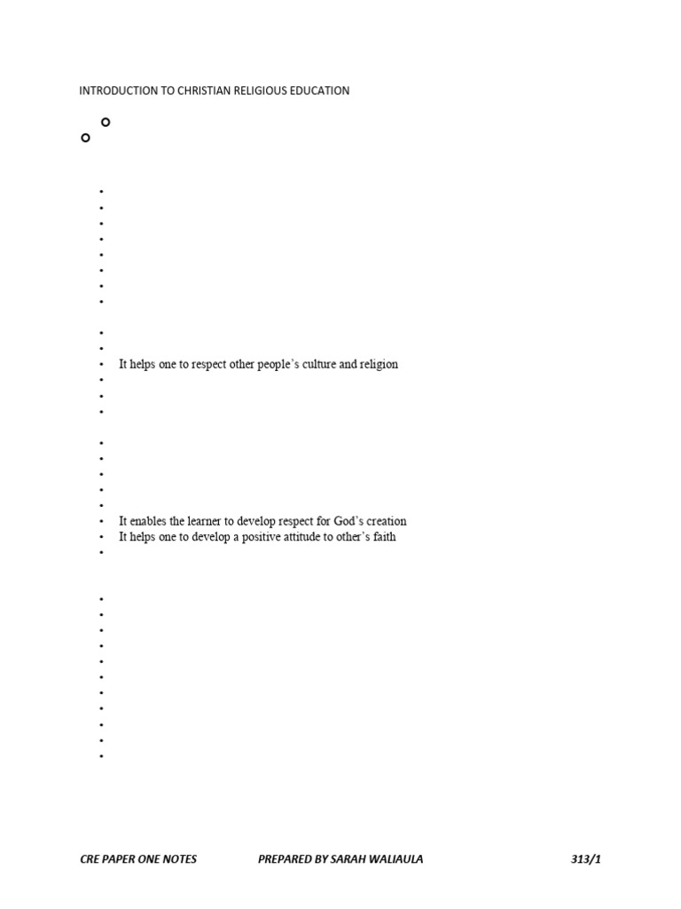 Cre - Paper - One - Notes Final | PDF | Twelve Minor Prophets | Genesis ...