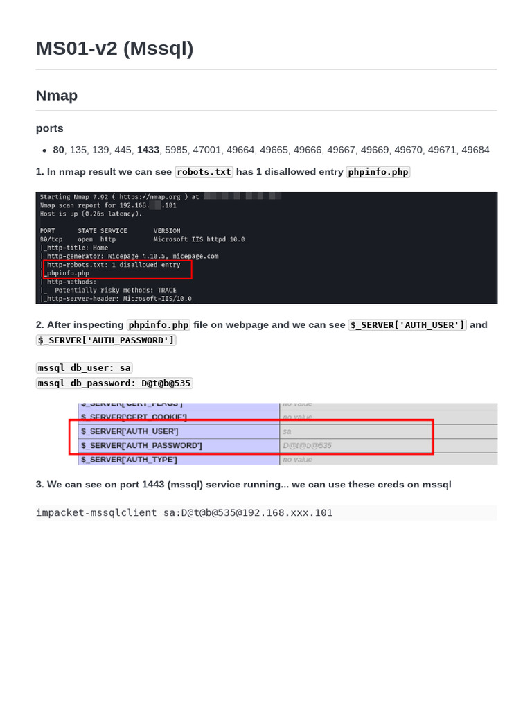MS01-v2 (MSSQL) | PDF