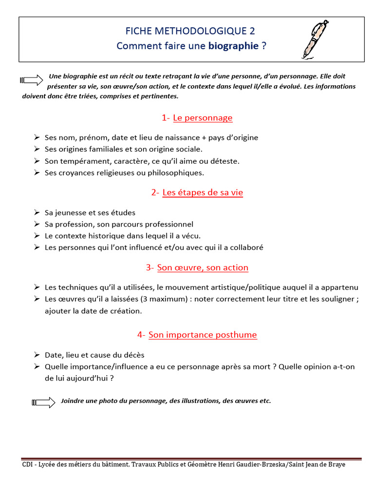 Faire - Une - Biographie | PDF