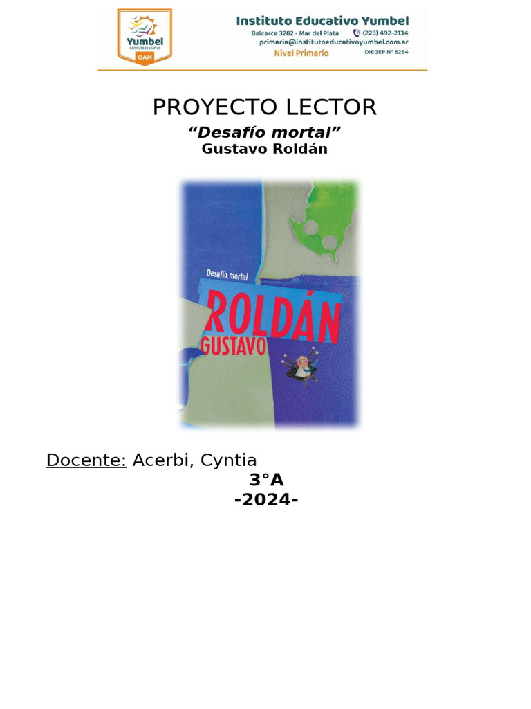Proyecto Lector - Desafio Mortal 3ero | PDF
