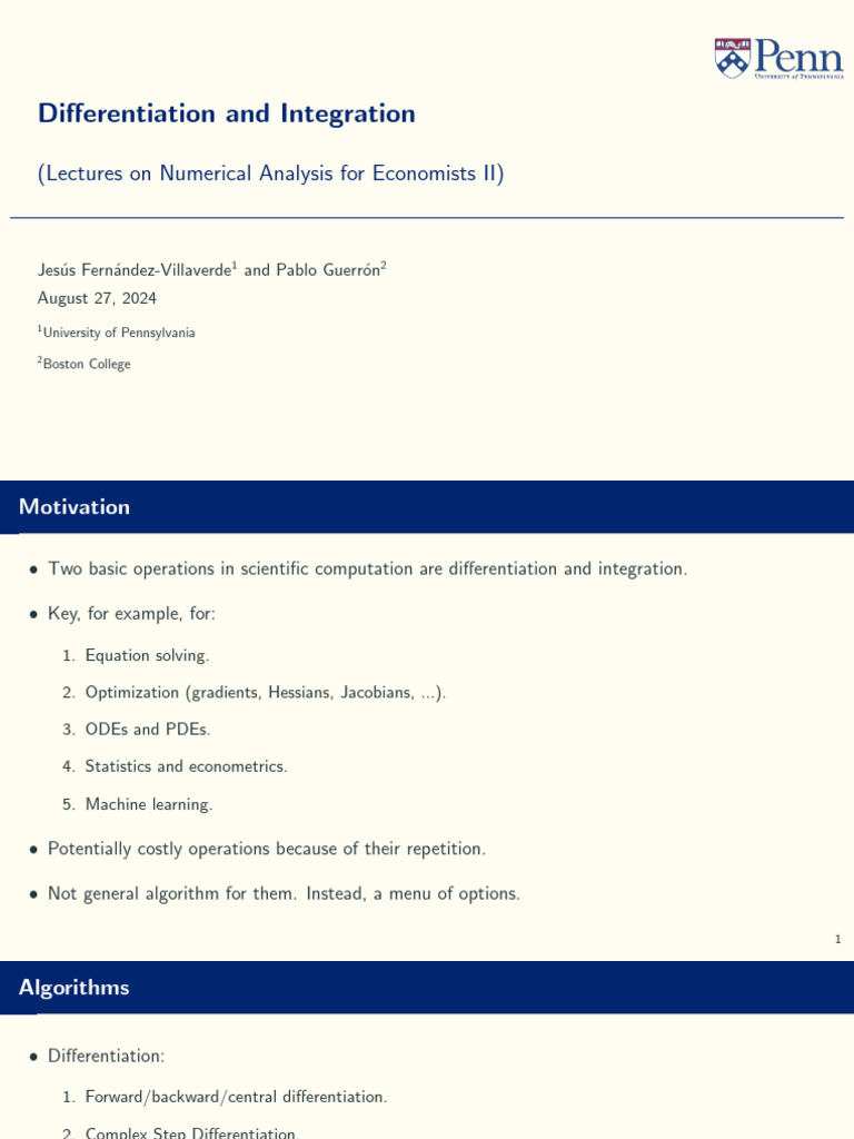 Lecture NM 1 Numerical Differentiation Integration | PDF