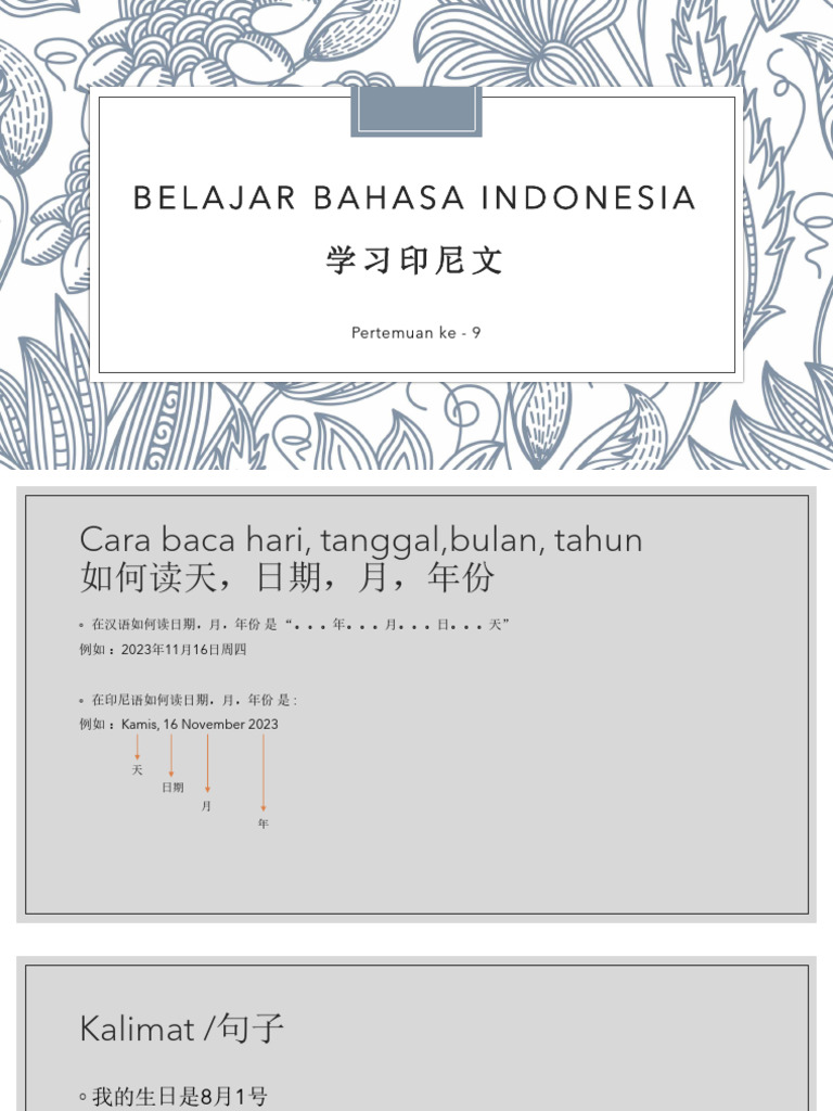 Belajar Bahasa Indonesia - P9 | PDF