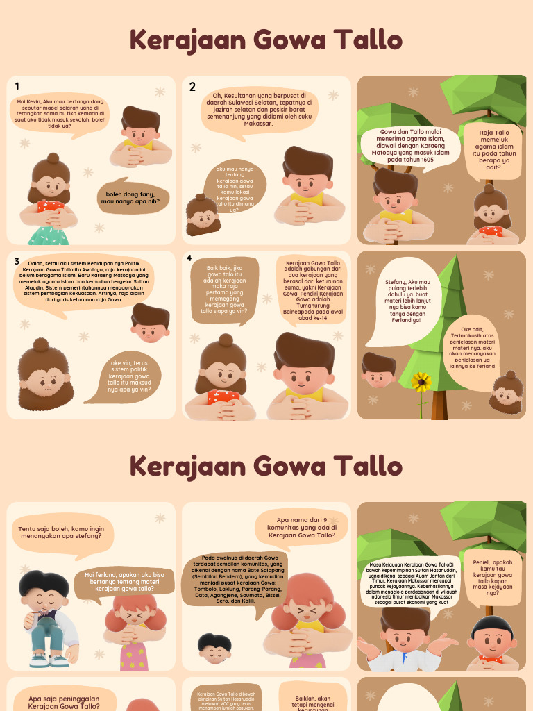 Komik Strip Pendidikan 6 Panel 3D Bergambar Cokelat | PDF