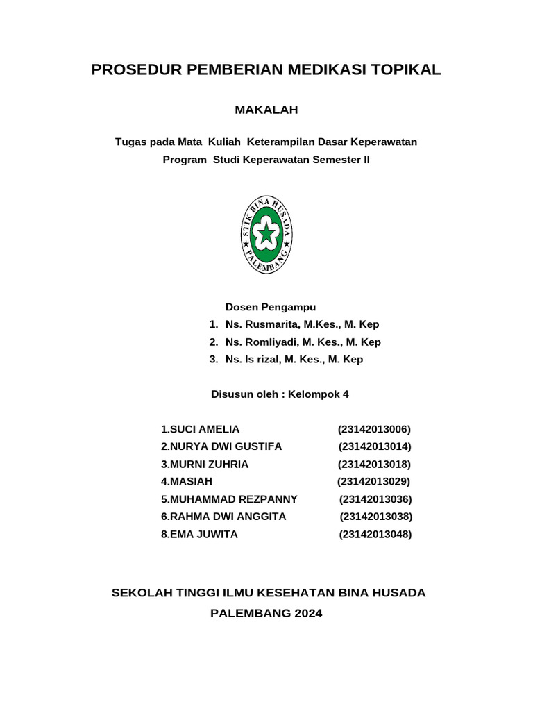 MKLH KLMPK 4 MK Keterampilan | PDF