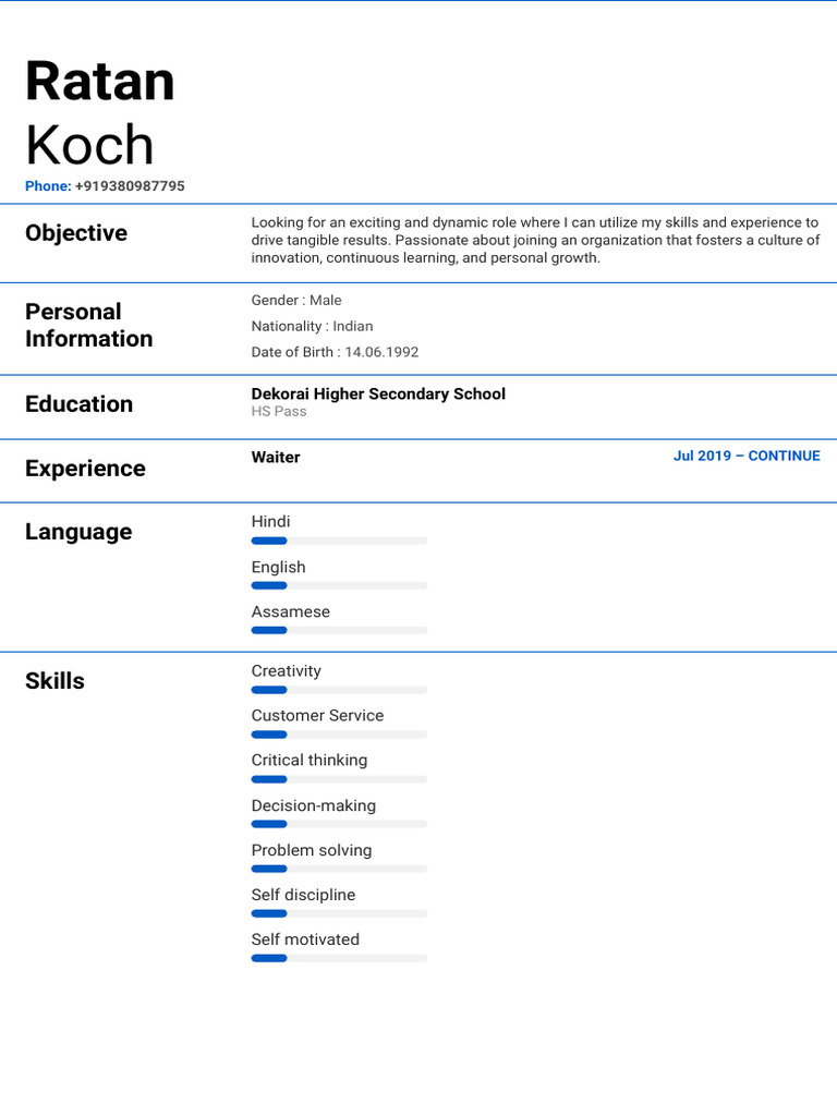 Ratan Resume 938 | PDF