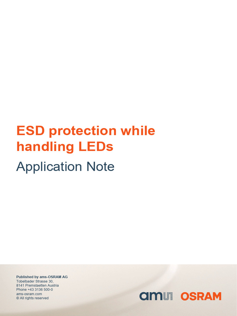 ESD Protection While Handling LEDs | PDF