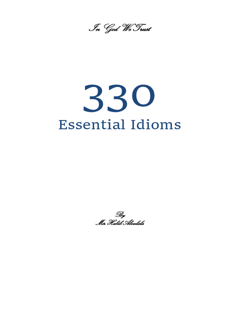 Ielts Book Idioms 1 | PDF