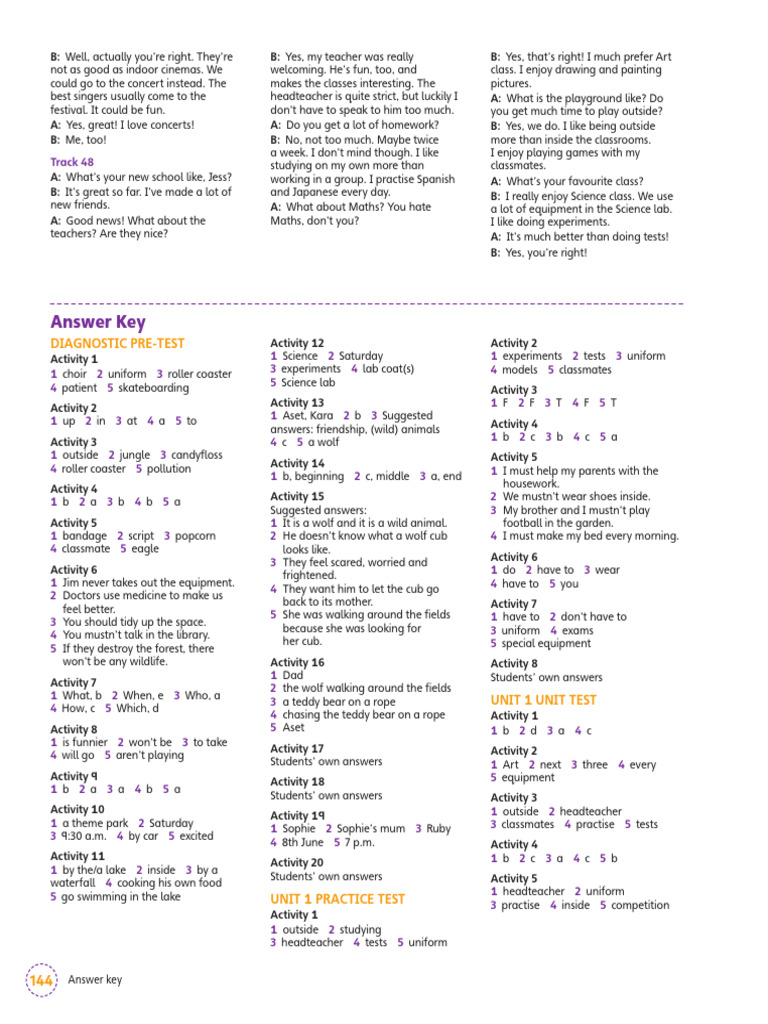 English Code BrE L5 Answer Key | PDF