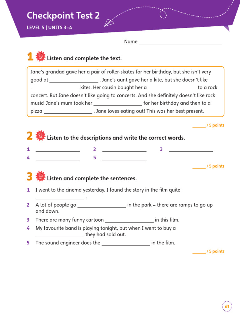 English Code BrE L5 Checkpoint Test 2 U3-4 | PDF