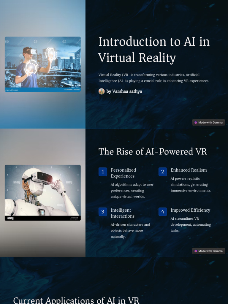 Introduction To AI in Virtual Reality | PDF