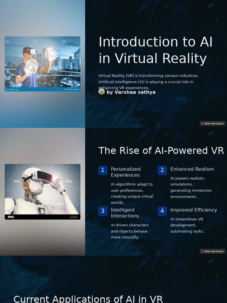 Introduction to AI in Virtual Reality | PDF
