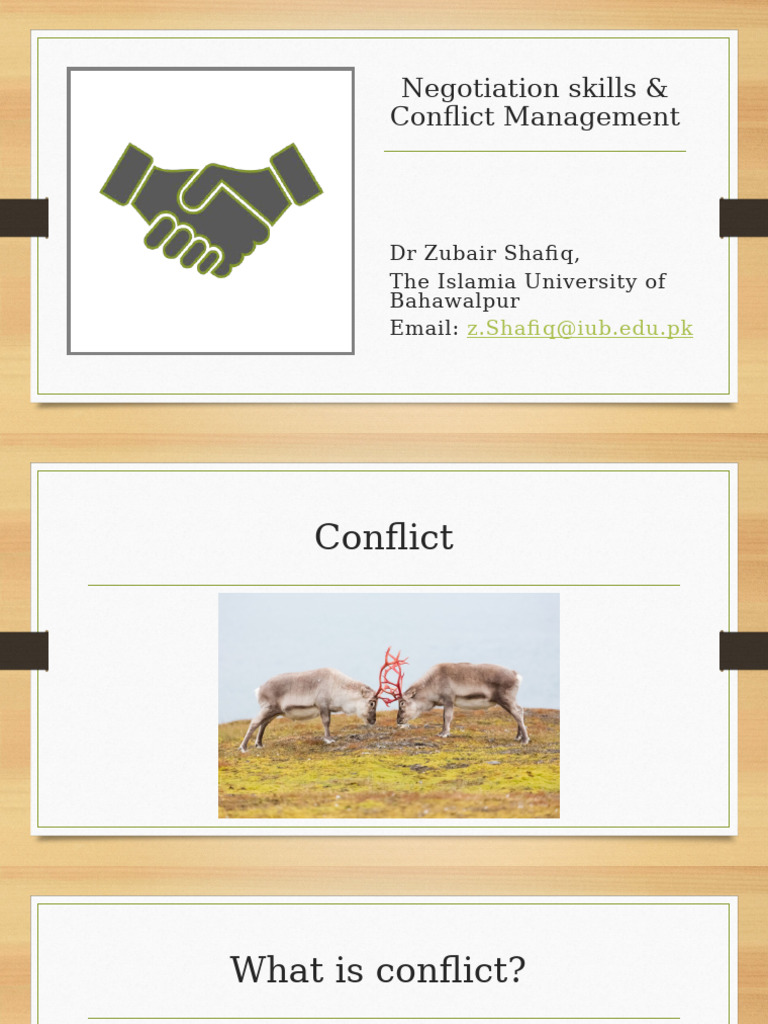 Negotiation Skills & Conflict Management | PDF