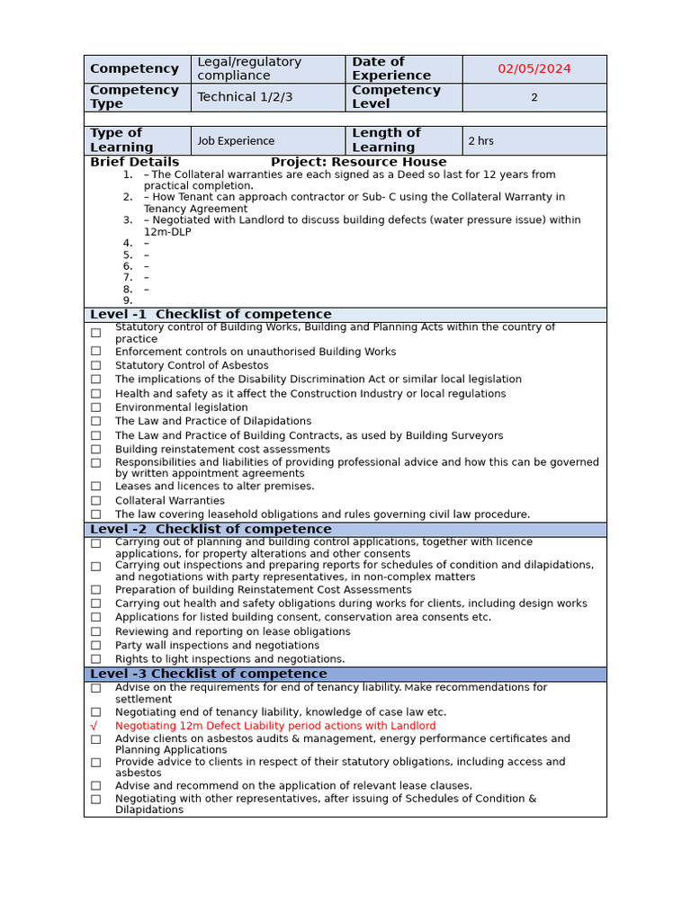 TC - 08 Legal & Statutory Compliance 00 Sample Form | PDF
