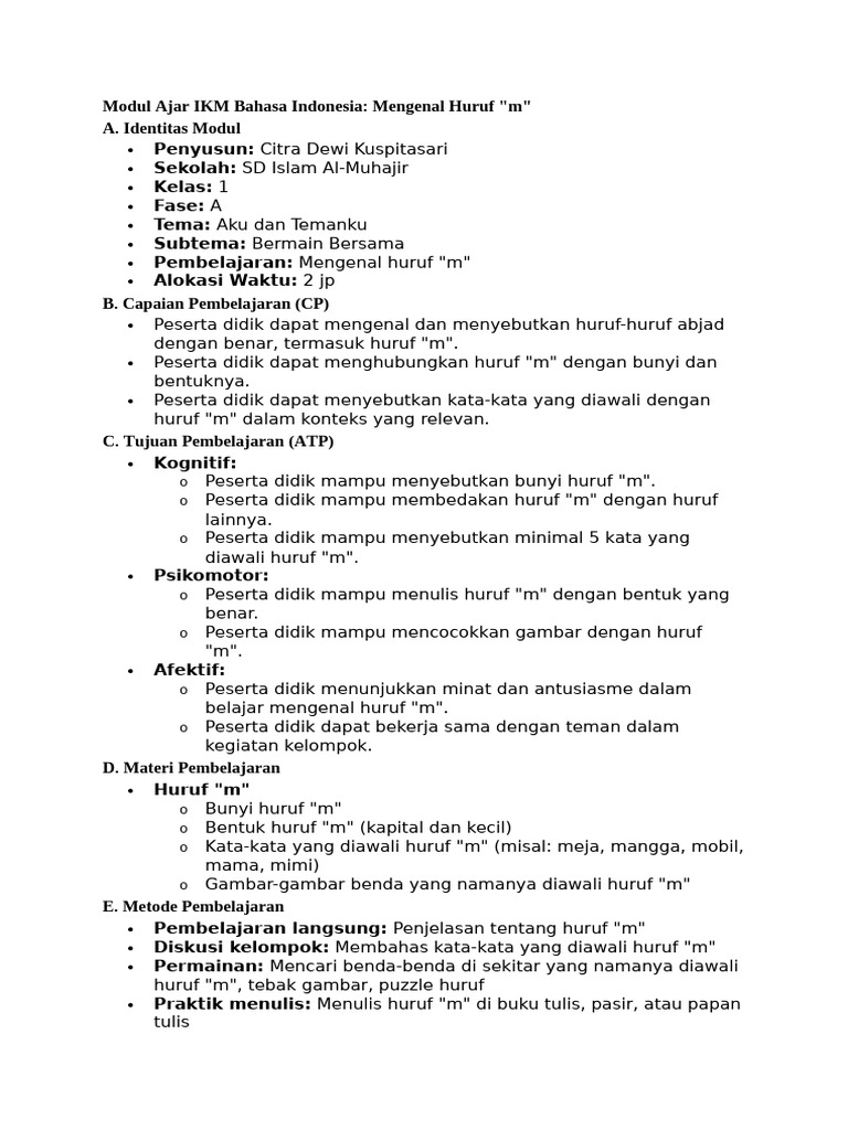 Modul Ajar Citra | PDF