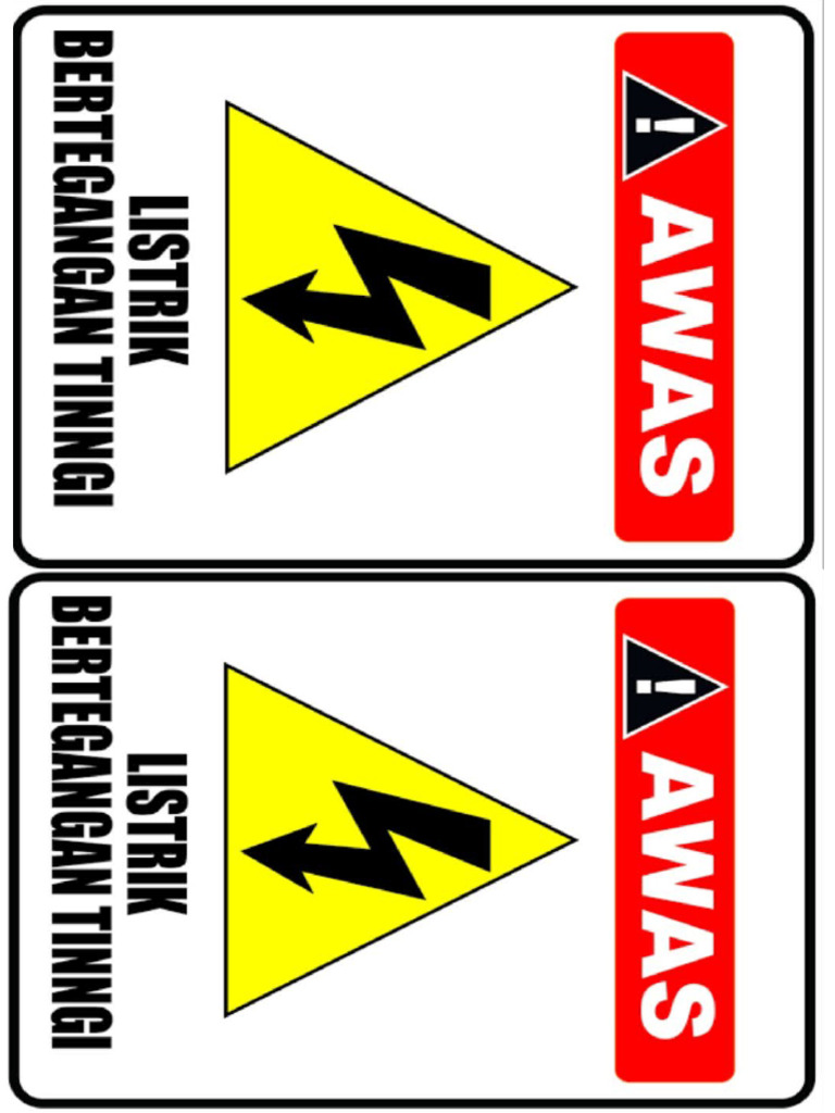 Rambu Listrik K3 | PDF