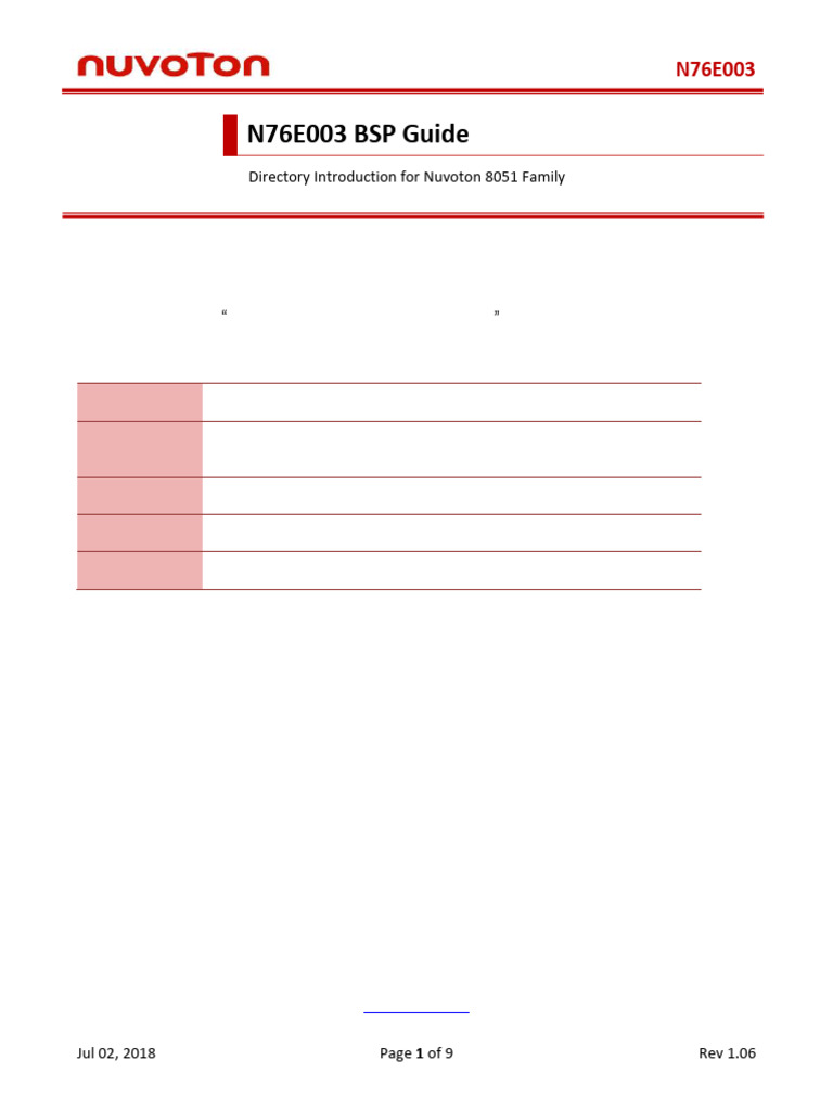 N76E003 BSP Directory Guide | PDF | Analog To Digital Converter ...
