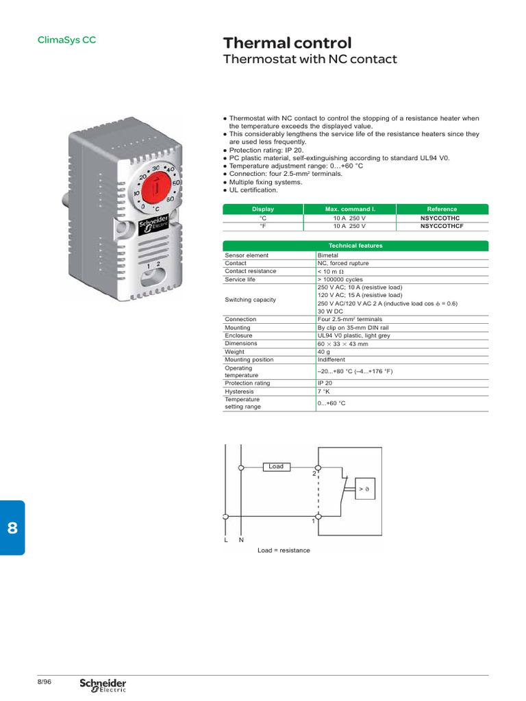 14 SCHNEIDER - Thermostat NSYCCOTHC (En) | PDF