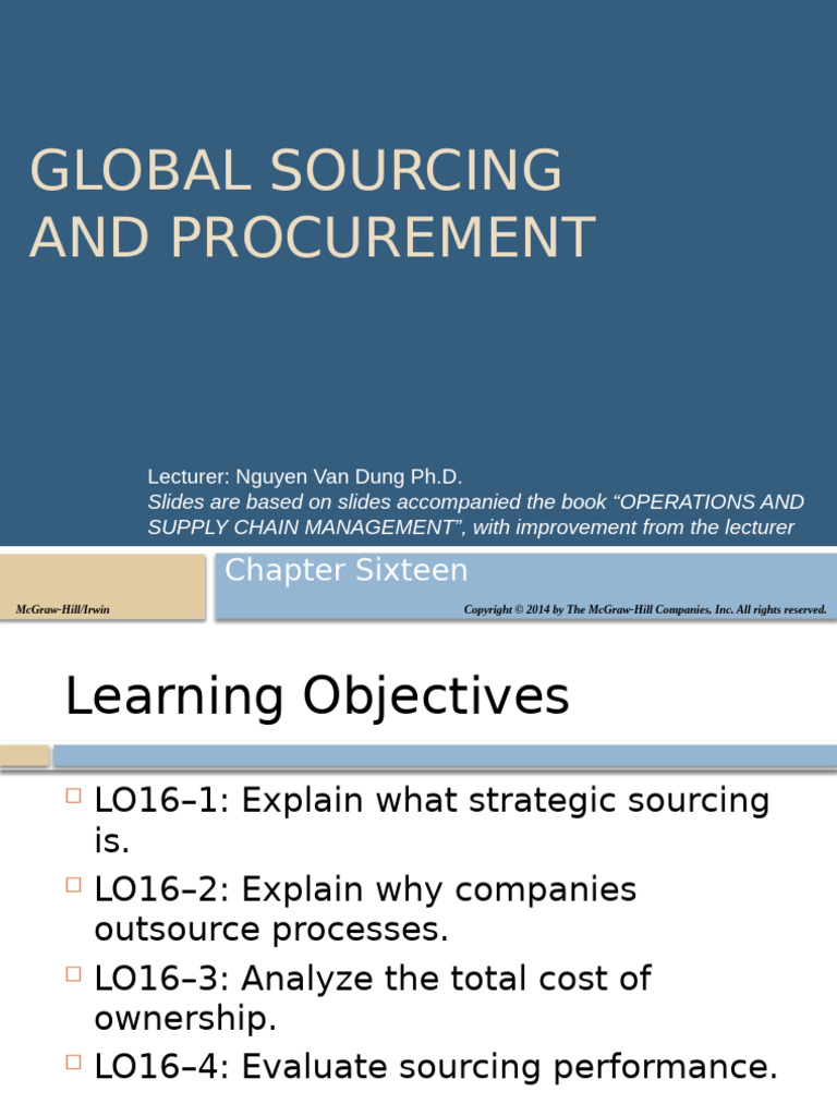 IPPTChap016 Global Sourcing and Procurement final | PDF