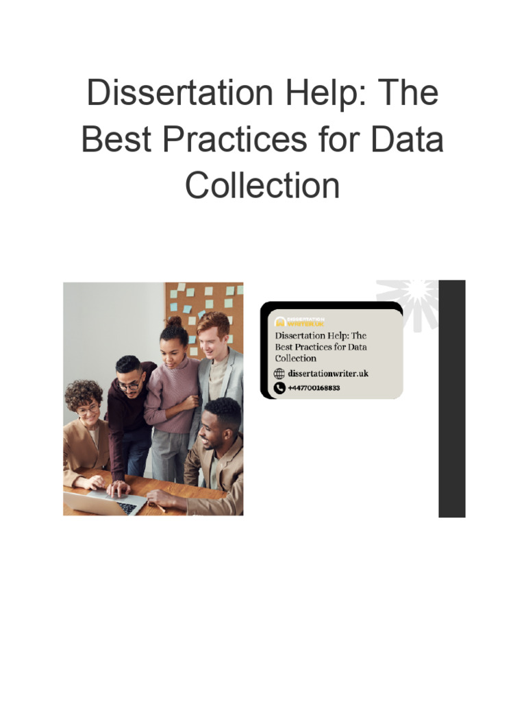 Dissertation Help: The Best Practices For Data Collection | PDF | Data ...