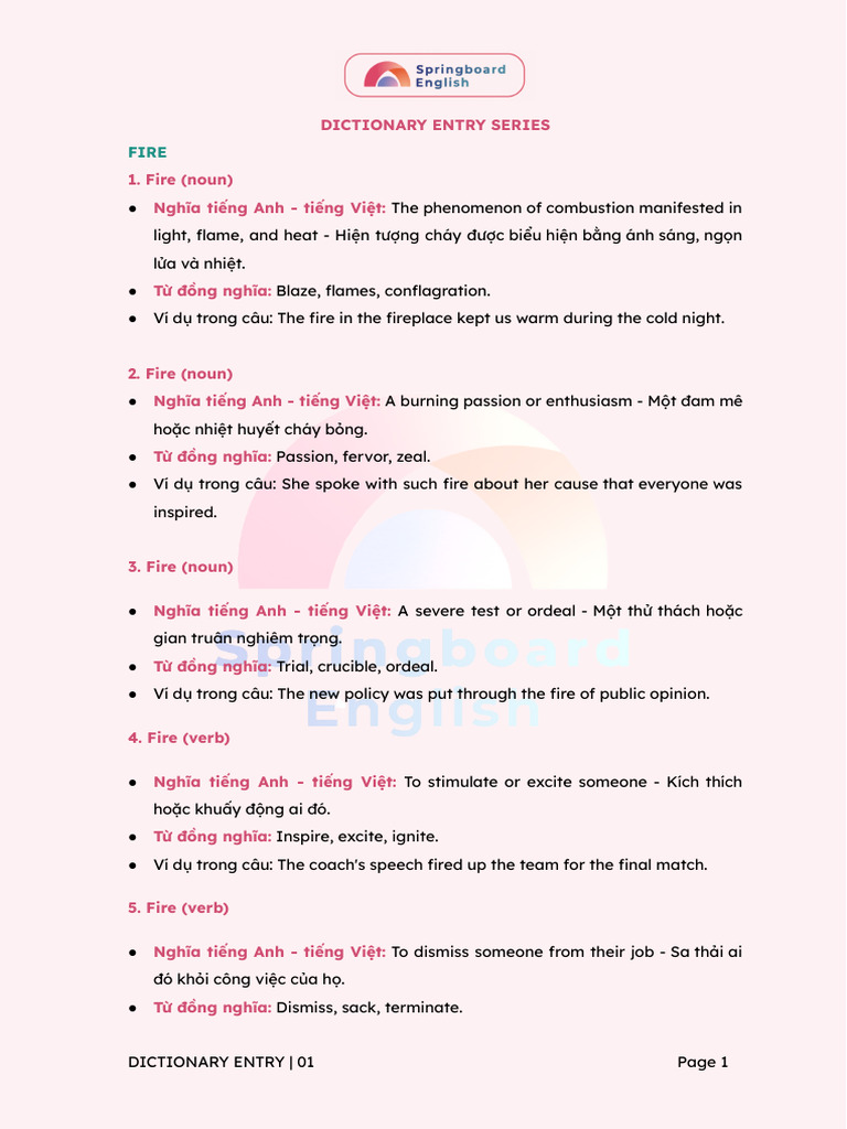 (SB - M) Dictionary Entry | PDF