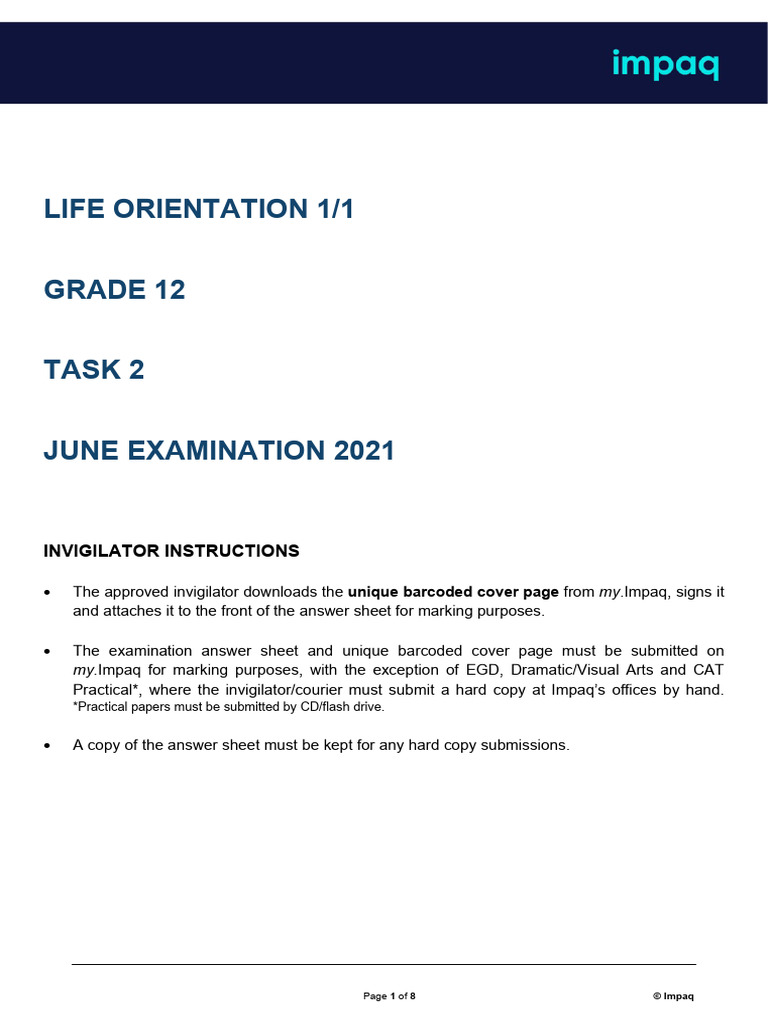 2021-LO-Grade 12-June Examination - Paper 1 | PDF | Physical Fitness ...