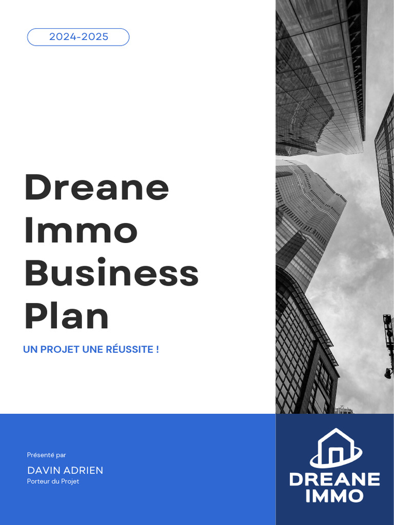 Business plan Dreane Immo | PDF