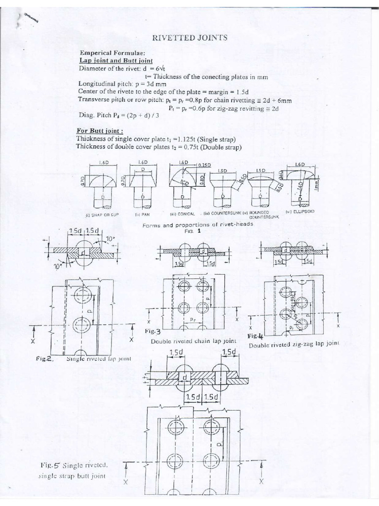 Rivetted Joints Exercise 04 12jan2024 | PDF