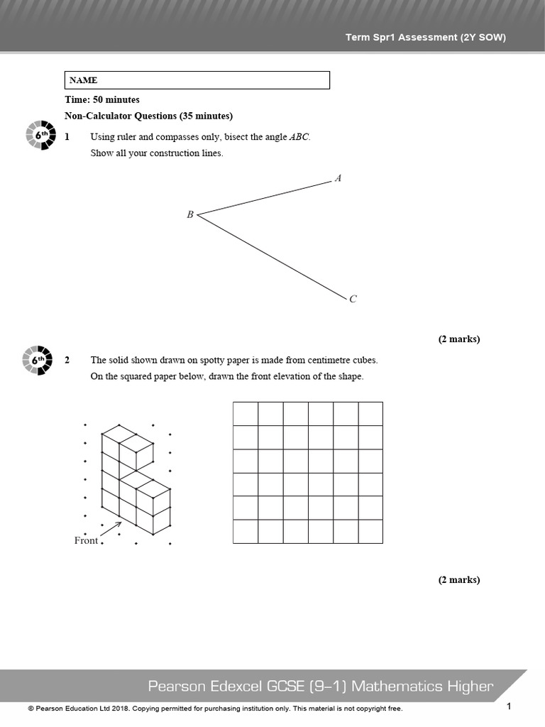 Year 11 Test 3) Unit 6-10) | PDF