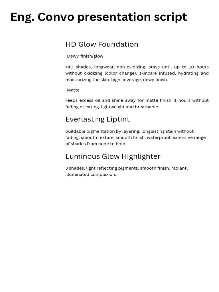 Eng. Convo Presentatio Script | PDF