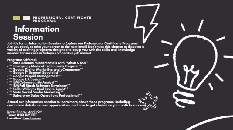 Certificate programs Information Session Presentation | PDF