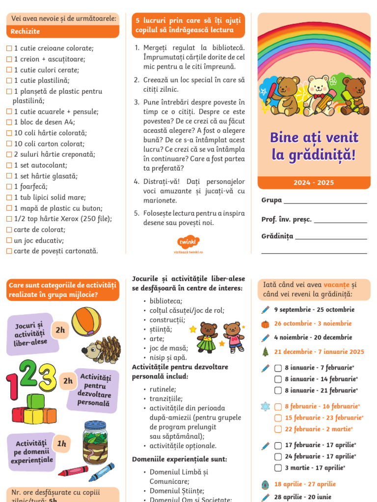 Ro1 MC 40 Grupa Mijlocie Pliant Pentru Inceput de An Scolar - Ver - 9 | PDF