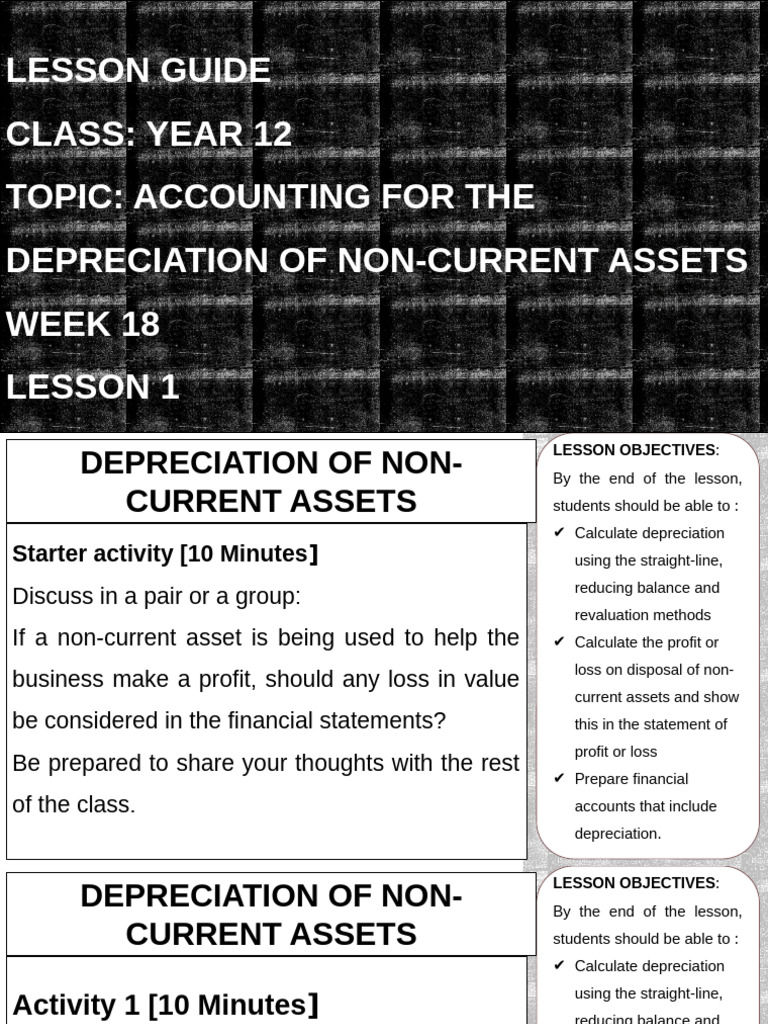 Lesson Guide-Depreciation 1 | PDF