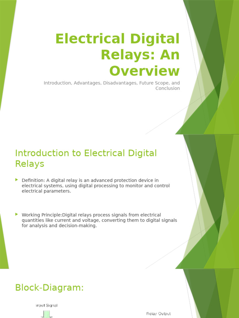 Electrical Digital Relays | PDF