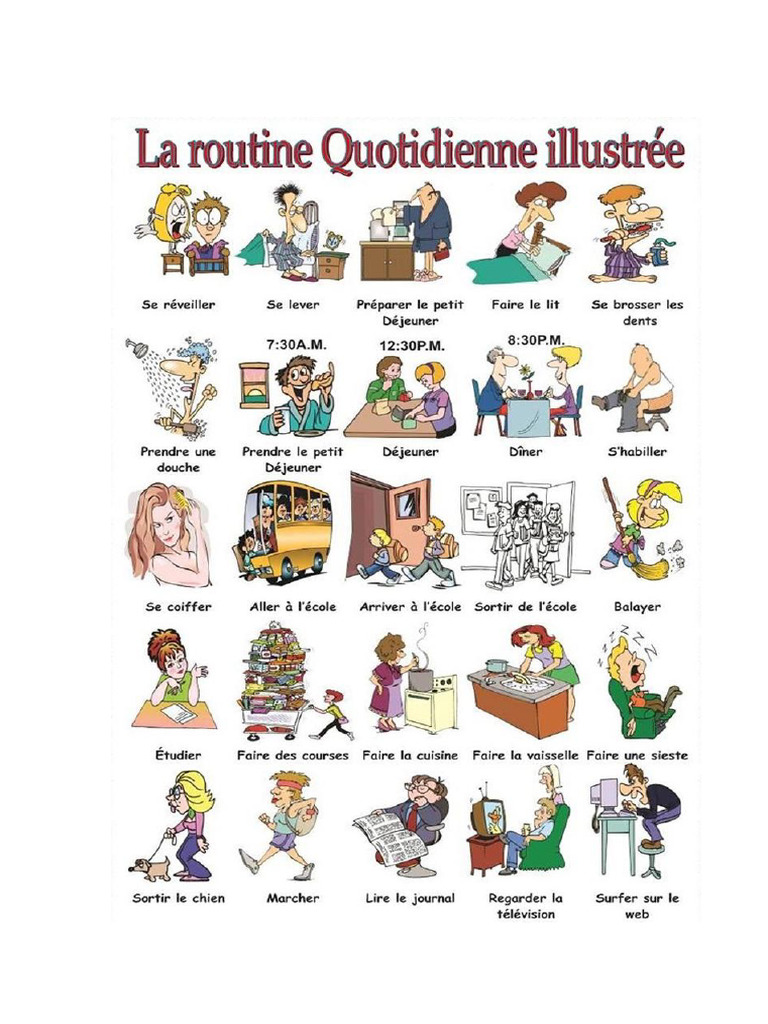 Rutinas en Frances | PDF