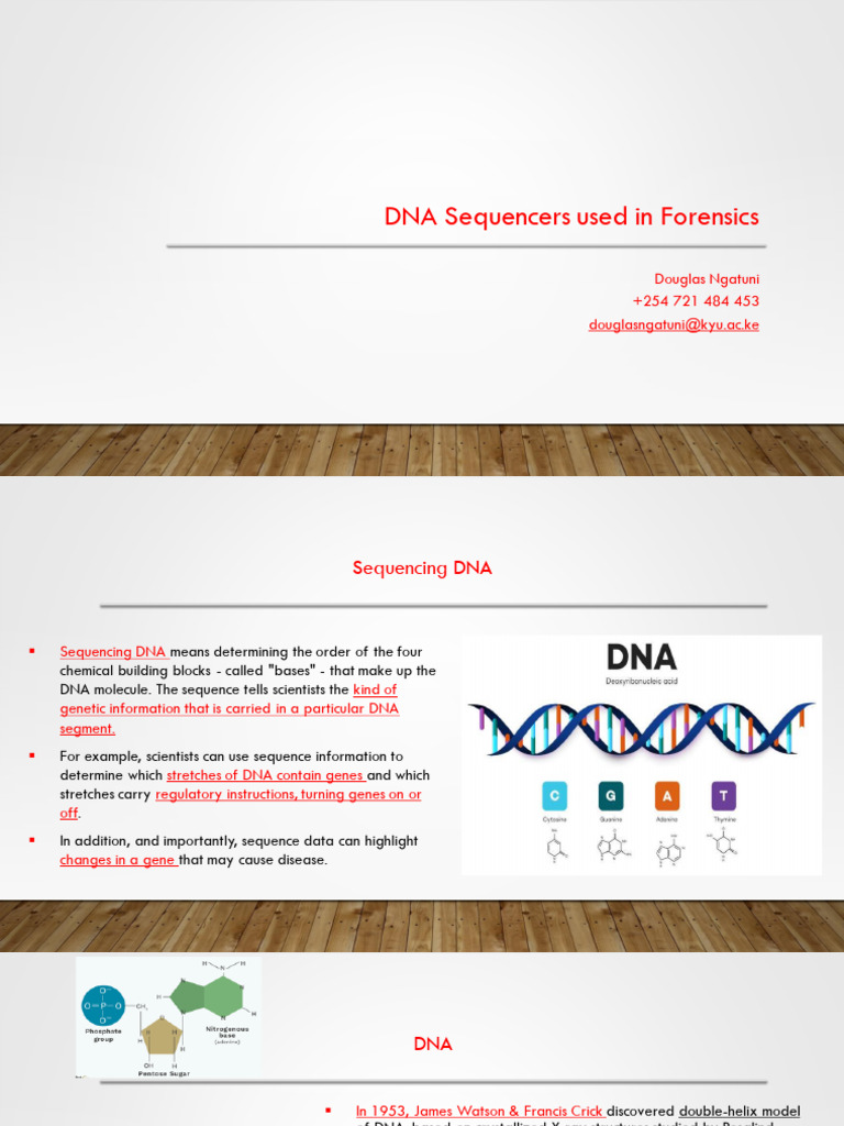 DNA Sequencers Used in Forensics | PDF | Gel Electrophoresis | Nucleic Acid Sequence