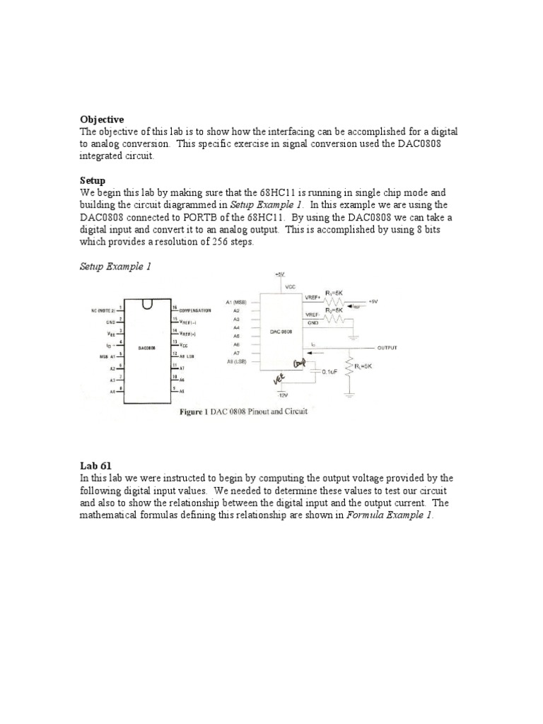 DAC0808 Interfacing | PDF | Digital To Analog Converter | Analogue ...