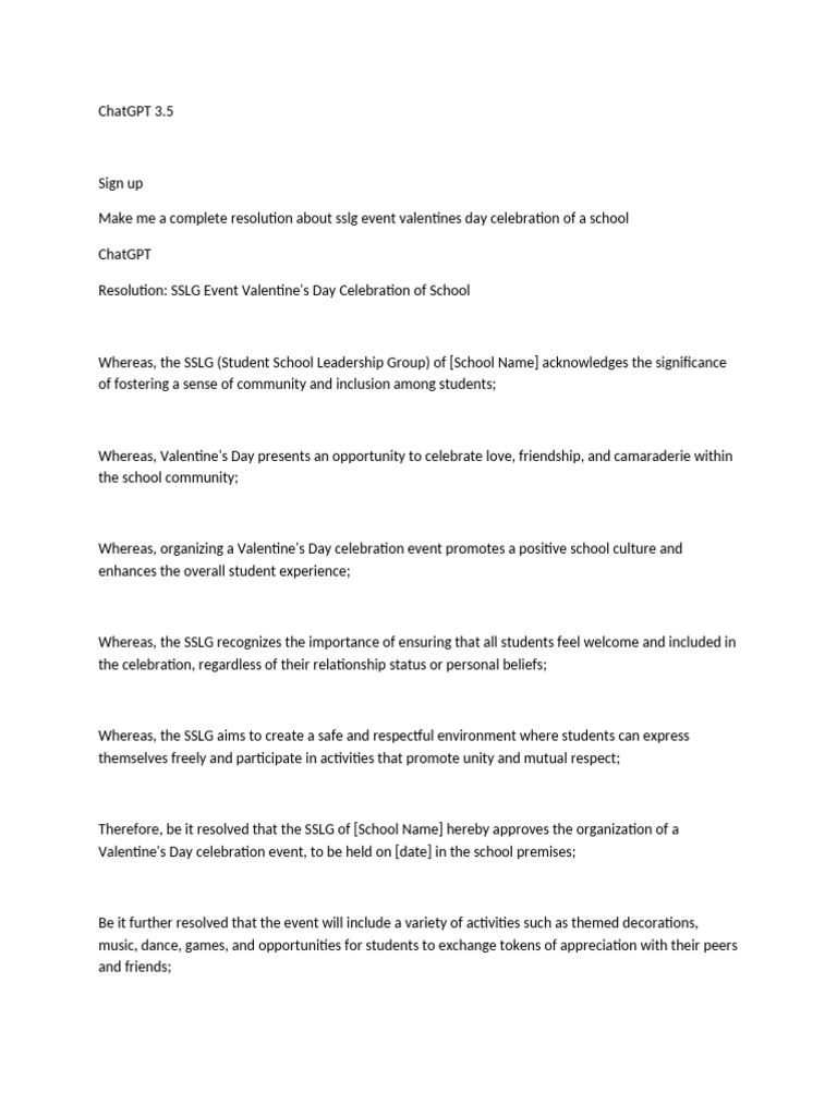 SSLG Resolution | PDF