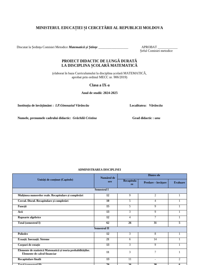 PDLD Matematica Clasa 9 05 04 2024 F | PDF